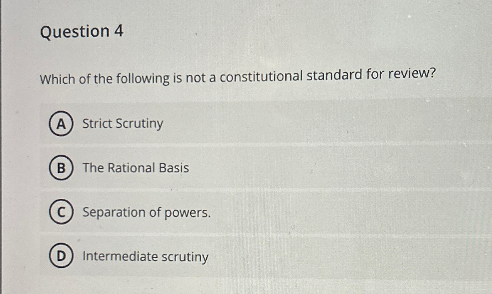 Solved Question 4Which of the following is not a | Chegg.com