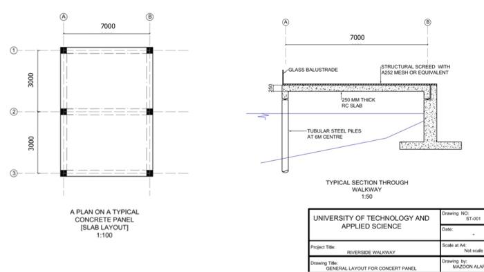 Solved Project description: The attached drawing NO. ST-001 | Chegg.com