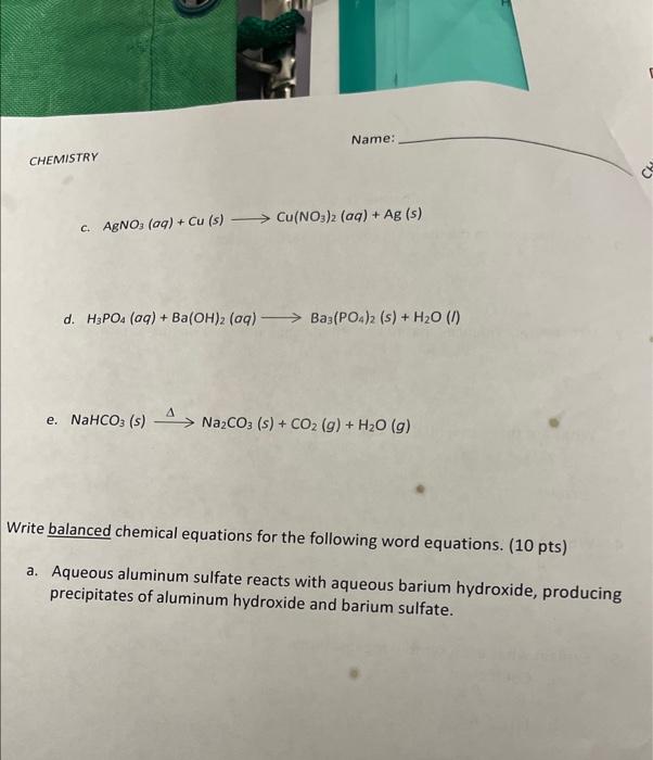 Solved i need help with what is on the paper along with: | Chegg.com