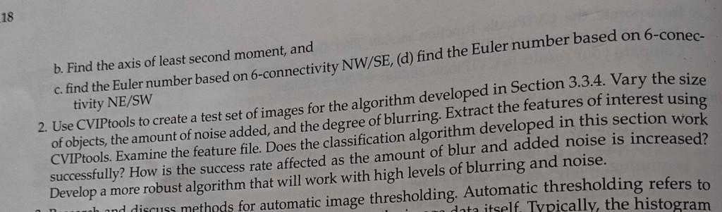 Binary Object Features 1. Write a function to find | Chegg.com