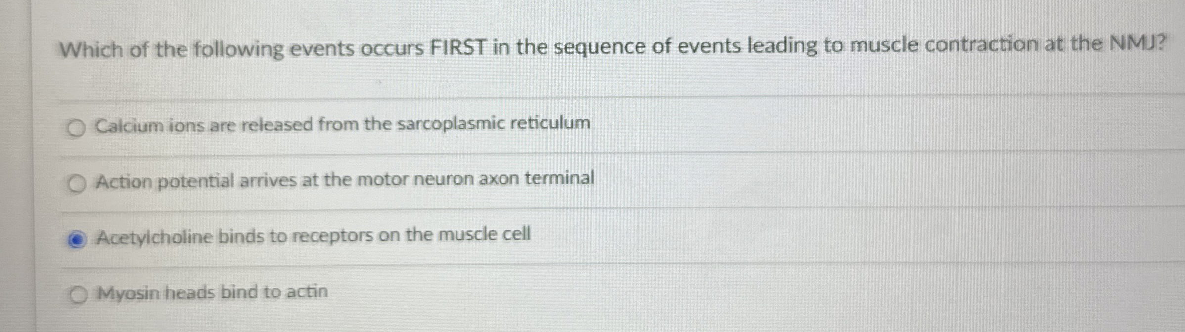 Solved Which of the following events occurs FIRST in the | Chegg.com