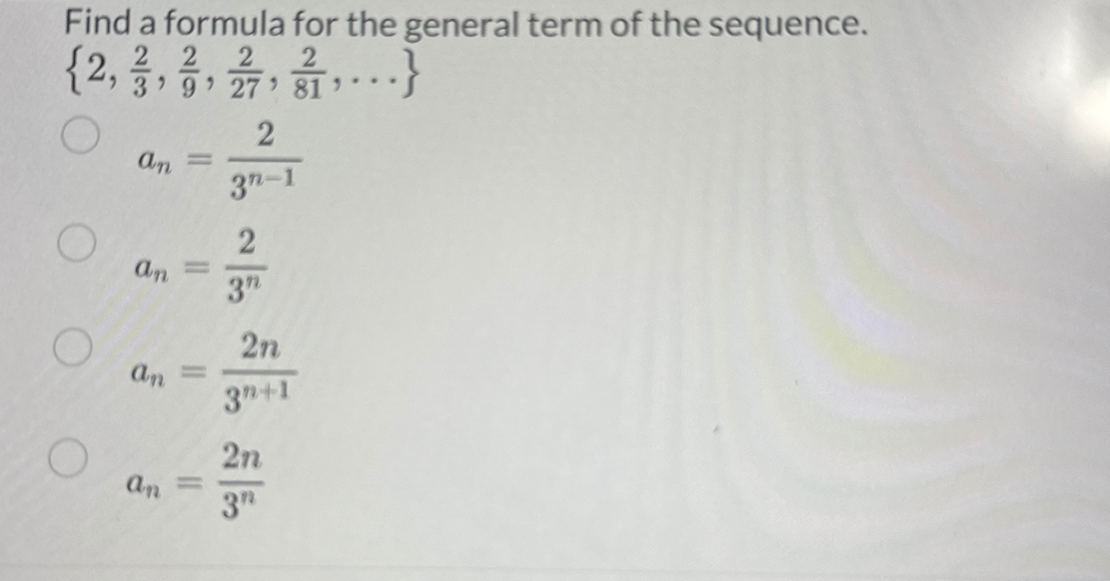 Solved Find a formula for the general term of the | Chegg.com
