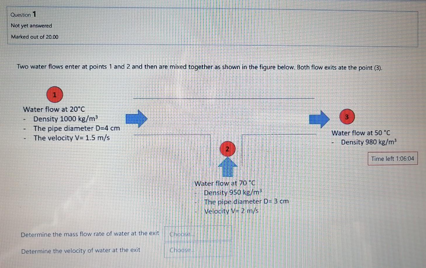 Solved Question 1 Not yet answered Marked out of 20.00 Two | Chegg.com