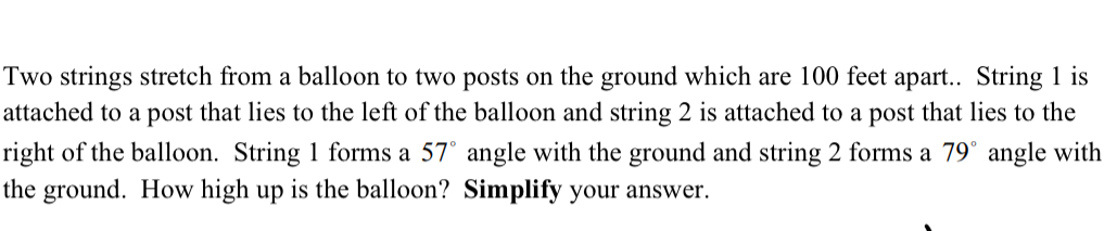 Solved Two strings stretch from a balloon to two posts on | Chegg.com