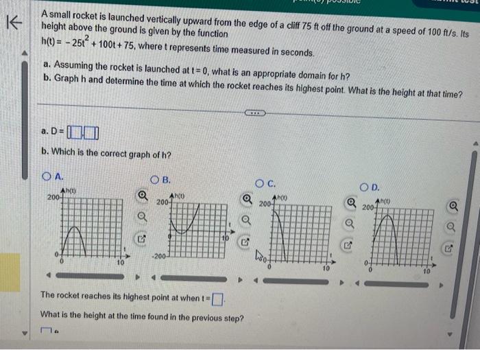 Solved A small rocket is launched vertically upward from the | Chegg.com