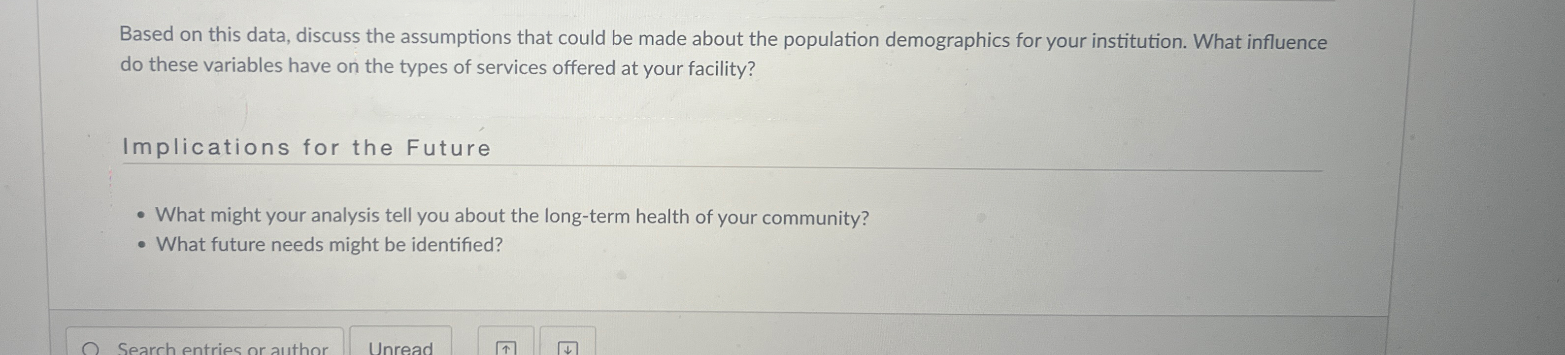 Solved Based on this data, discuss the assumptions that | Chegg.com