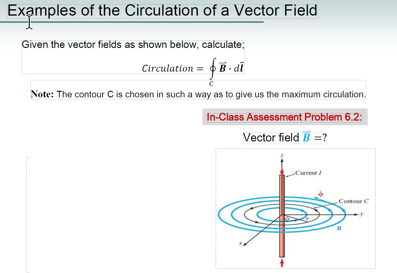 Solved Examples of the Circulation of a Vector Field Given | Chegg.com
