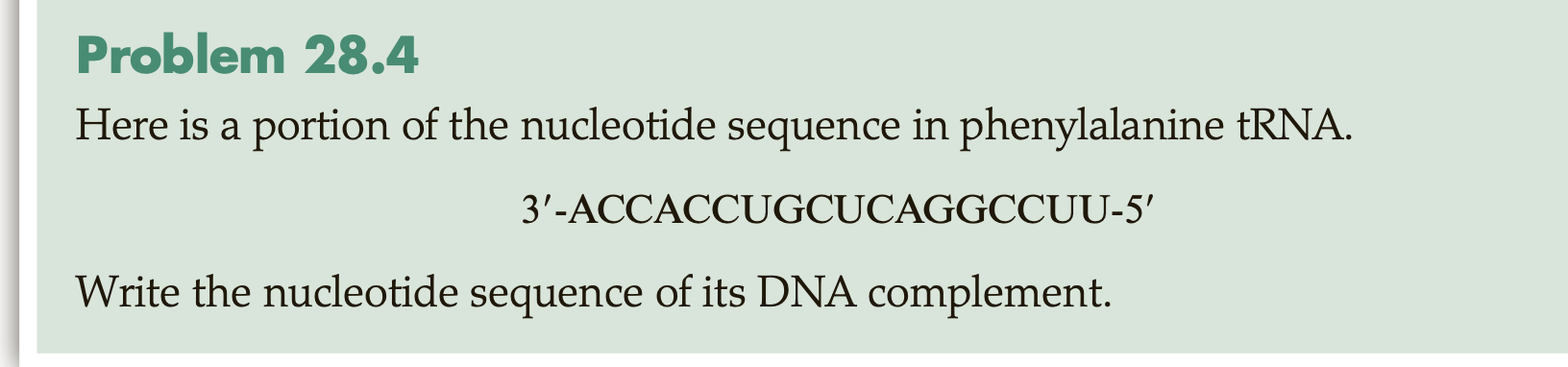 Solved Problem 28.4Here is a portion of the nucleotide | Chegg.com
