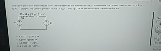 Solved Two power generators are connected across the two | Chegg.com
