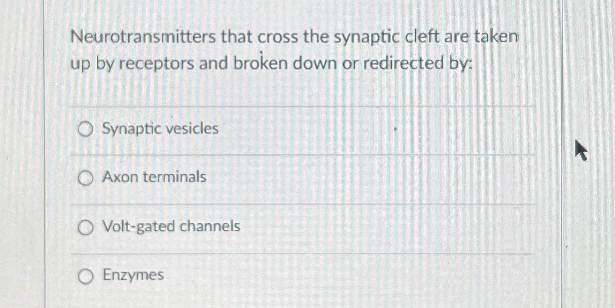 Solved This tupe of mri Neurotransmitters that cross the | Chegg.com