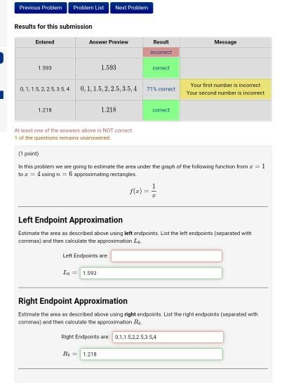 Solved Previous Problem Problemn List Next Problem Results | Chegg.com