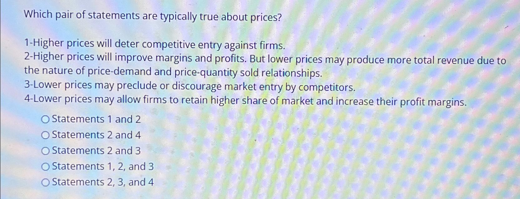 Solved Which pair of statements are typically true about | Chegg.com