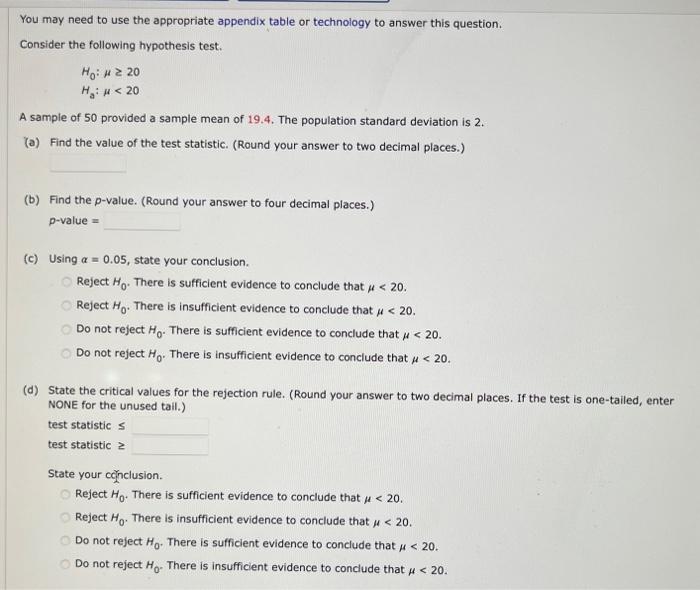 Solved You may need to use the appropriate appendix table or | Chegg.com