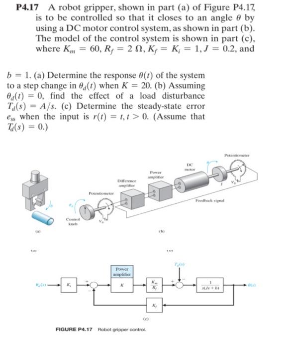 Solved P4.17 A robot gripper, shown in part (a) of Figure | Chegg.com