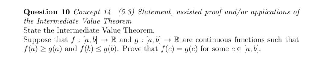 Solved Question 10 ﻿Concept 14. (5.3) ﻿Statement, assisted | Chegg.com