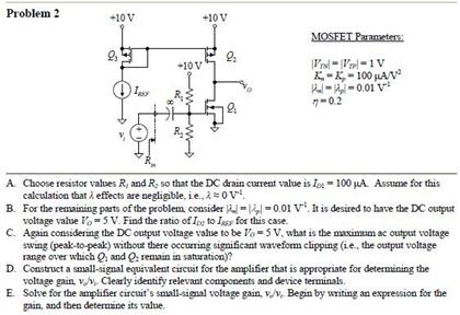 A Choose resistor values R1 and R2 so that the DC | Chegg.com