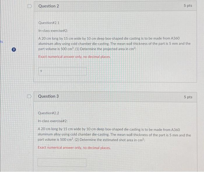 Solved Question\#2.1 In-class exercise \#2: A 20 cm long by | Chegg.com