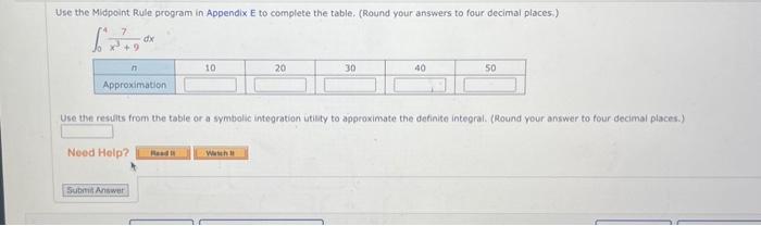 Solved Use the Midpoint Rule program in Appendix E to | Chegg.com