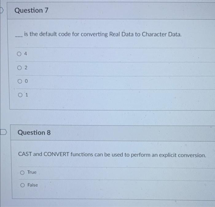 Solved Question 1 The data types store letters, numbers, | Chegg.com