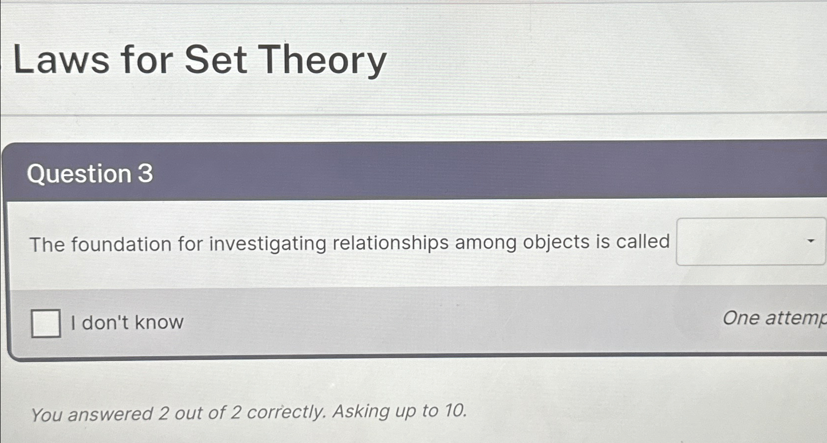 Solved Laws for Set TheoryQuestion 3The foundation for | Chegg.com
