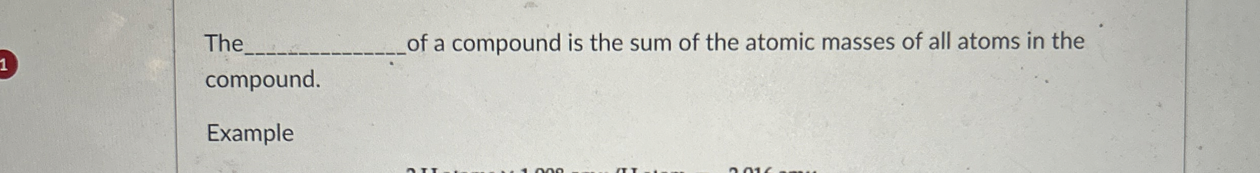 High Quality SOLUTION The of a compound is the sum of the atomic masses of | Chegg.com