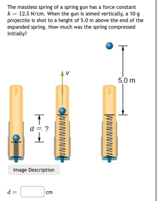Solved The massless spring of a spring gun has a force | Chegg.com
