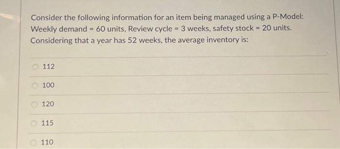 Solved Using the fixed-order-quantity model, which of the | Chegg.com