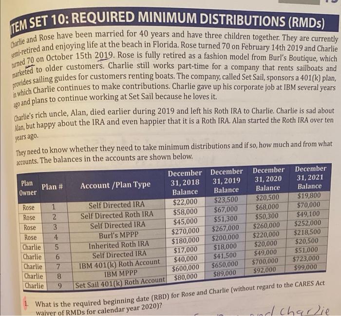 Solved Charlie and Rose have been married for 40 years and | Chegg.com