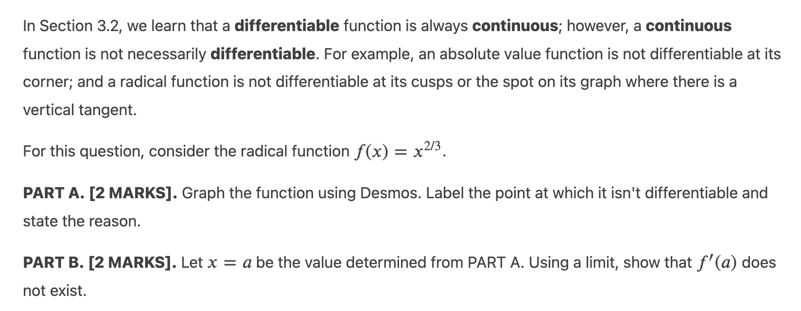 Solved In Section 3.2, ﻿we learn that a differentiable | Chegg.com