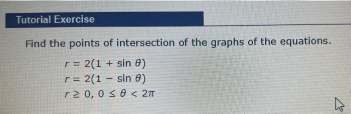 Solved Find the points of intersection of the graphs of the | Chegg.com