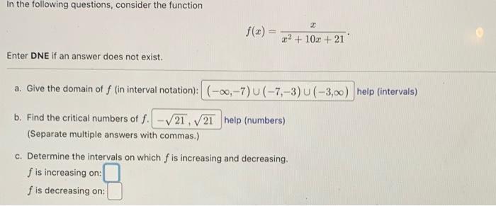 Solved Determine the intervals where the function is | Chegg.com