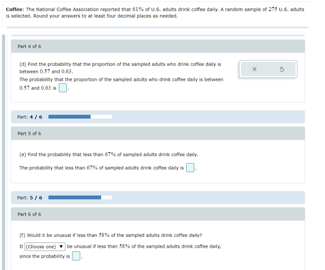 Solved Coffee: The National Coffee Association reported that | Chegg.com