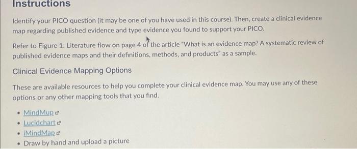 Identify your PICO question (it may be one of you | Chegg.com