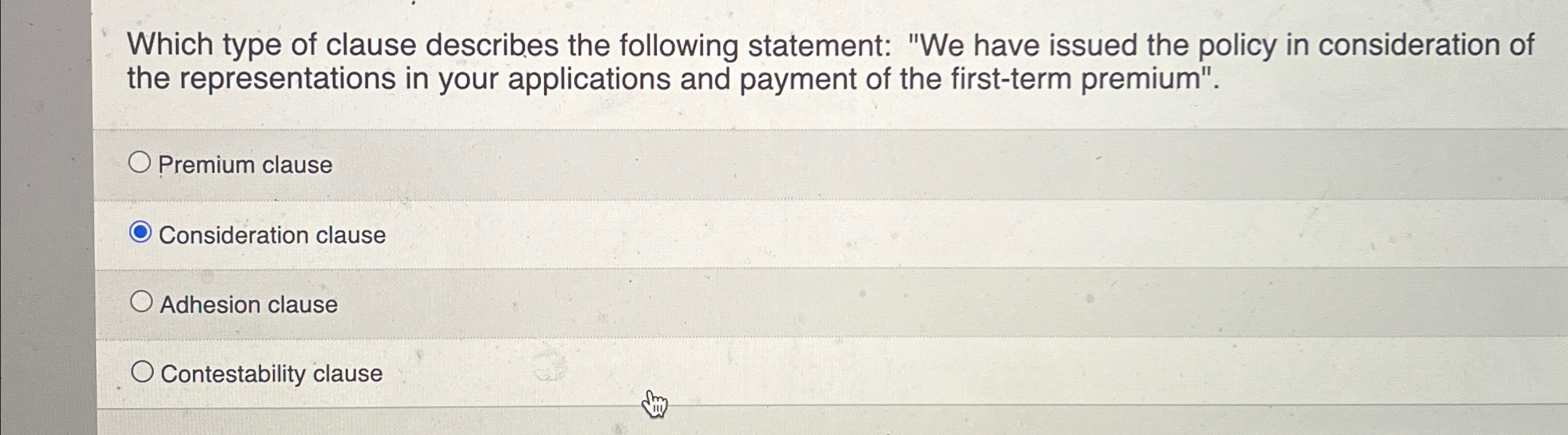 Solved Which type of clause describes the following | Chegg.com