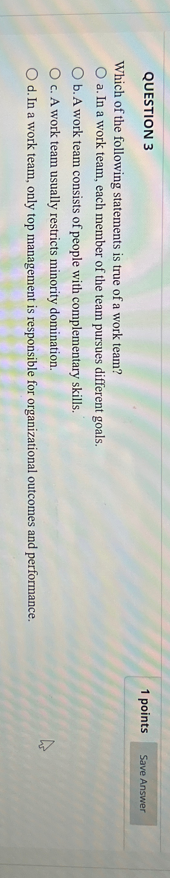 Solved QUESTION 31 ﻿pointsWhich of the following statements | Chegg.com