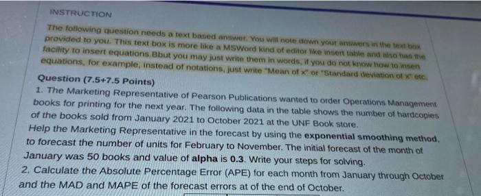 Solved INSTRUCTION The following question needs a text based | Chegg.com
