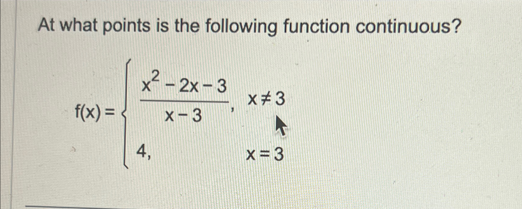 Solved At what points is the following function | Chegg.com