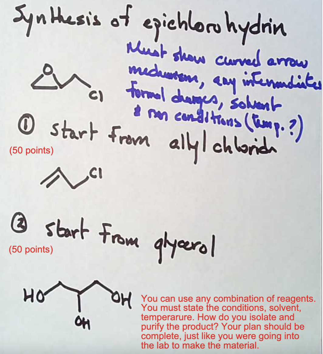 Solved You must draw a complete synthesis of epichlorohydrin | Chegg.com