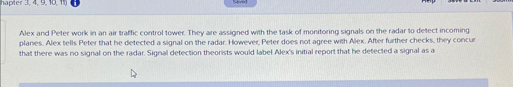 Solved Alex and Peter work in an air traffic control tower. | Chegg.com