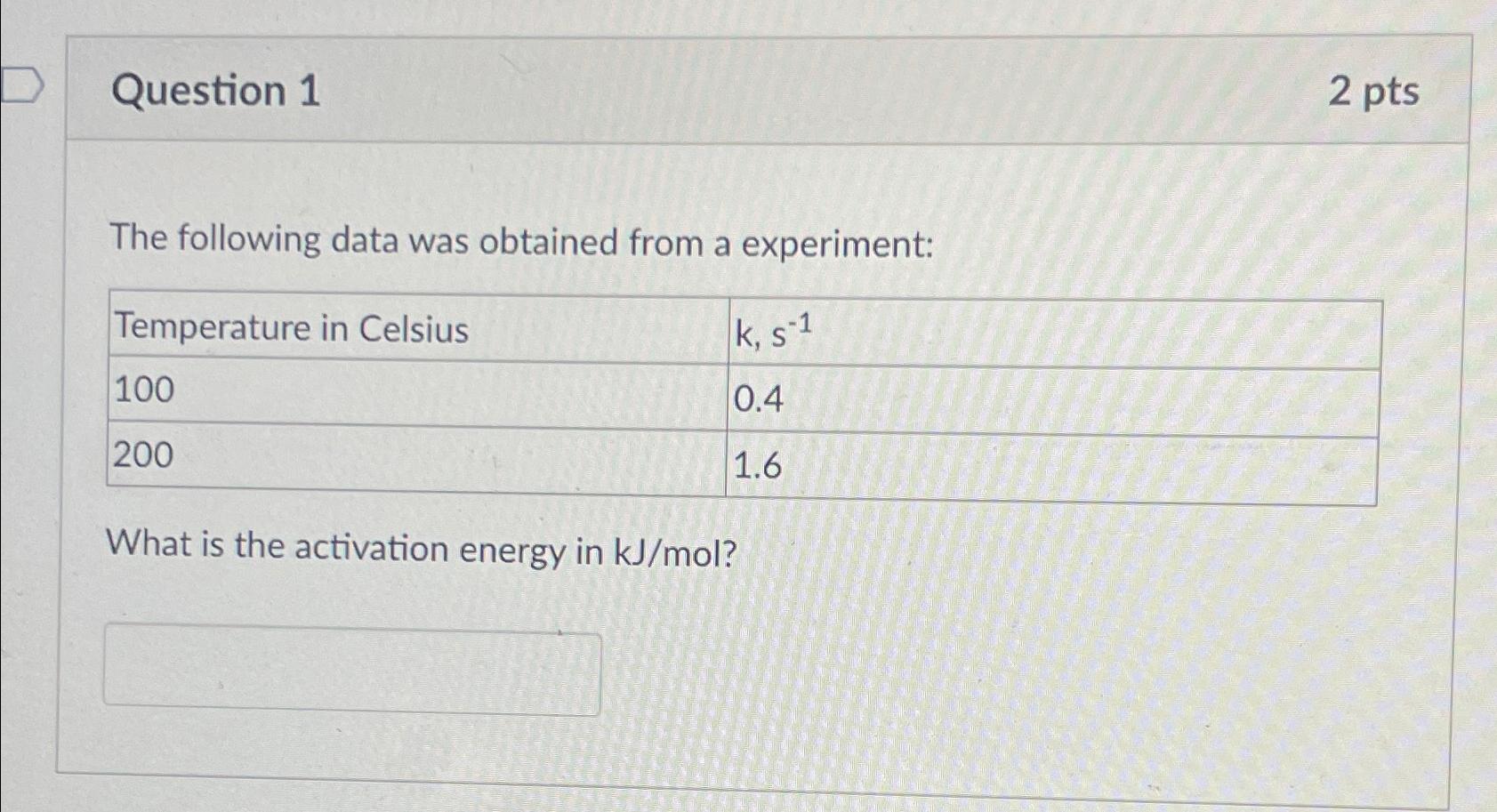 Solved Question 12 ptsThe following data was obtained from | Chegg.com Solved Question 12 ptsThe following data was obtained from | Chegg.com