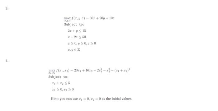 Solved In MATLAB (please make sure code runs)Optimization O | Chegg.com