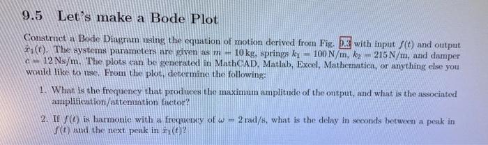 Solved 9.5 Let's make a Bode Plot Construct a Bode Diagram | Chegg.com