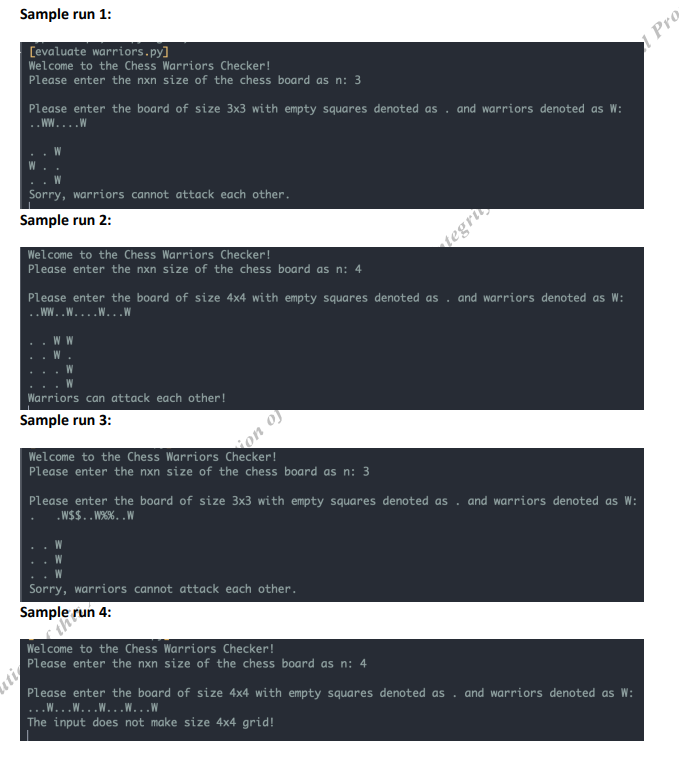 Solved Question 1: Warriors Attack (35 ﻿marks) ﻿Write a | Chegg.com
