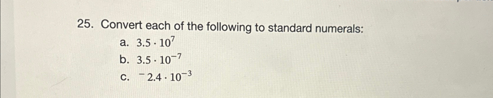 Solved Convert each of the following to standard | Chegg.com