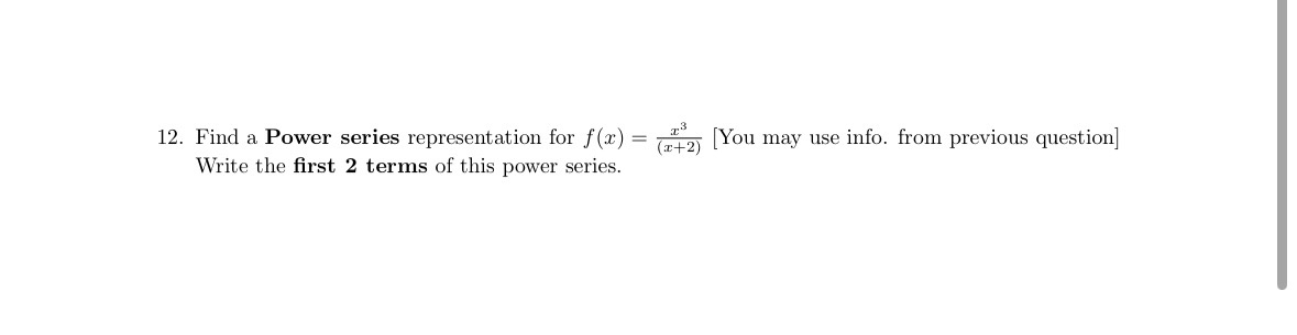 Solved Find a Power series representation for | Chegg.com