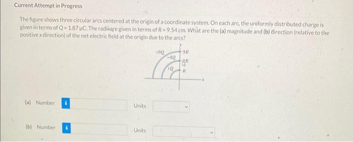 Solved The figure shows three circular arcs centered at the | Chegg.com