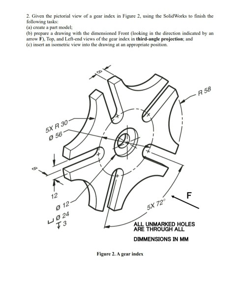 Solved 2. Given the pictorial view of a gear index in Figure | Chegg.com