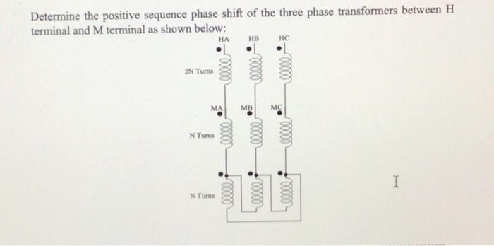 Solved Determine the positive sequence phase shift of the | Chegg.com