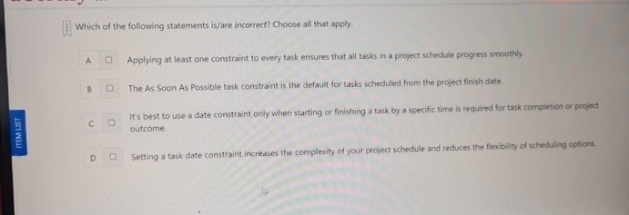 Solved Which of the following statements is/are incorrect? | Chegg.com