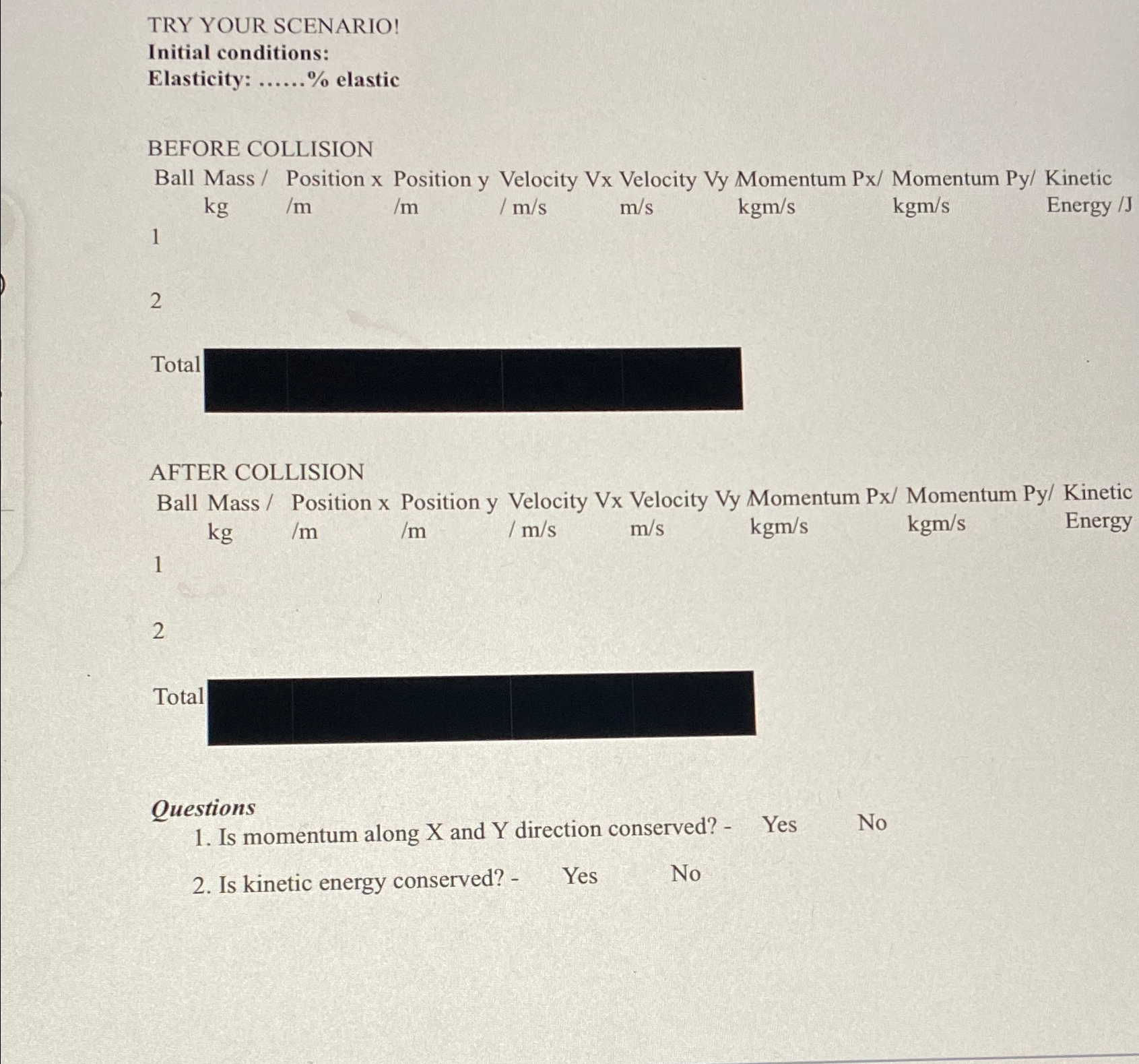 TRY YOUR SCENARIO!Initial conditions:Elasticity: | Chegg.com